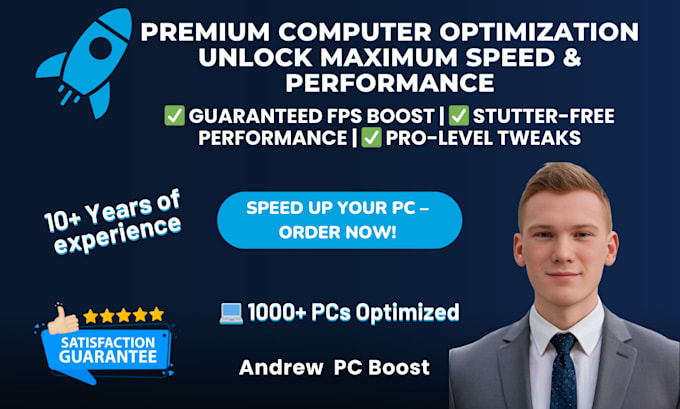 Provide expert gaming pc optimization for peak fps and ultra low ...