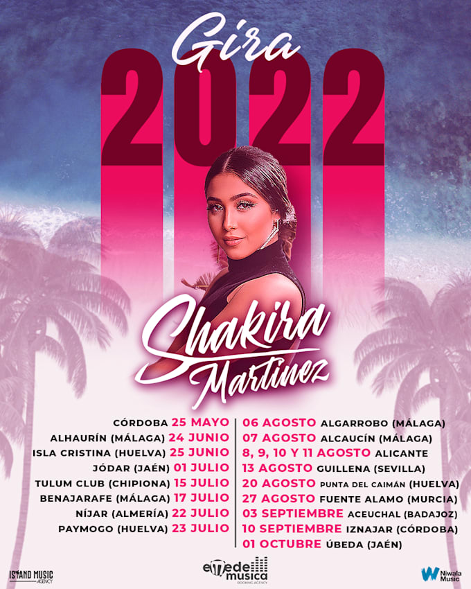 A tour dates flyer for artists by Brandmille | Fiverr