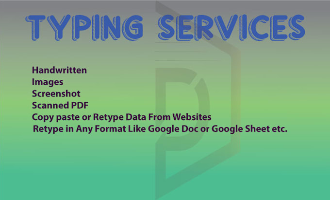 Do re typing from any type of formats by Designerzproo | Fiverr