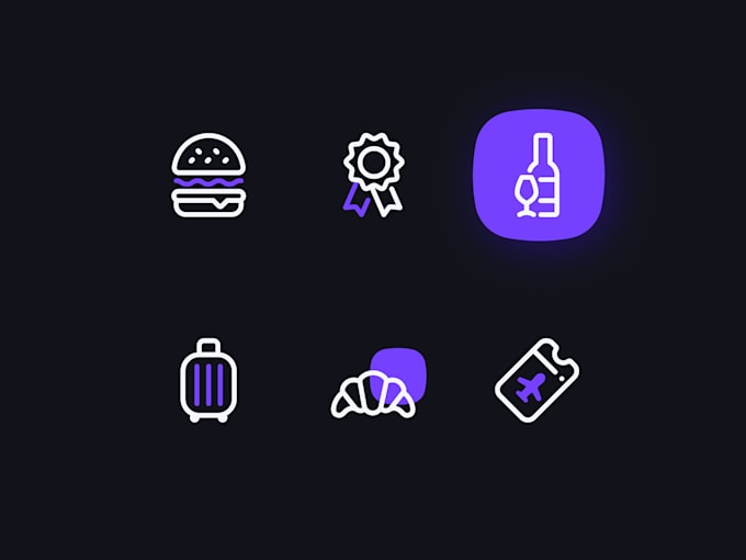 Design custom line svg icon set by Iconexperience | Fiverr
