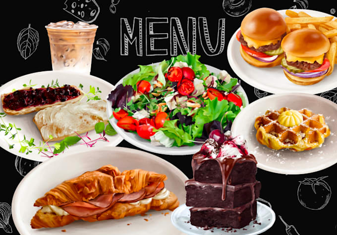 Create realistic food or menu design by Nasha_anya_art | Fiverr