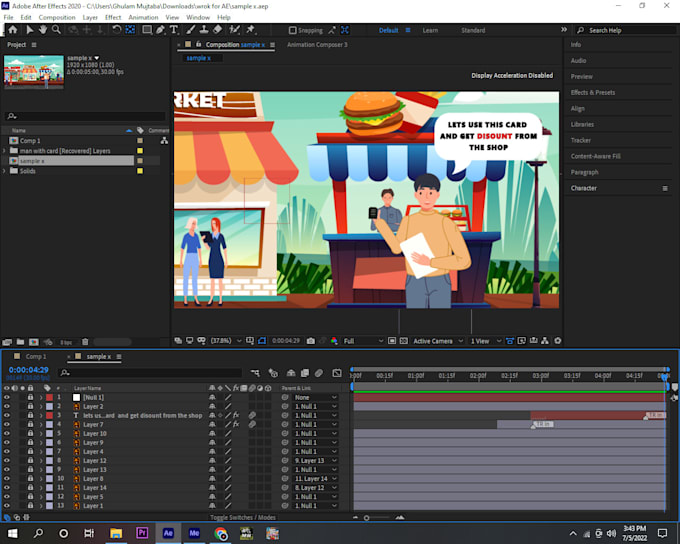 Create 2d explanatory in after effects by Ghulammujtab130 | Fiverr