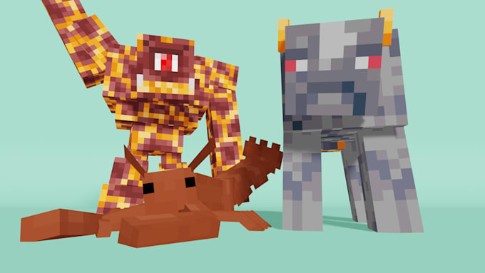 Make you a custom minecraft entity model by Mfieldhousies | Fiverr