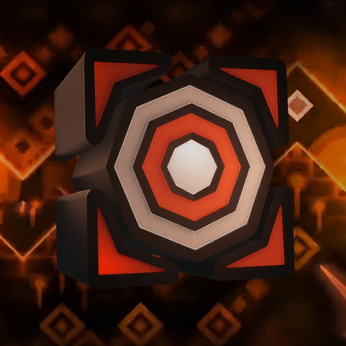 Design a 3d geometry dash profile picture for you by Nunick | Fiverr