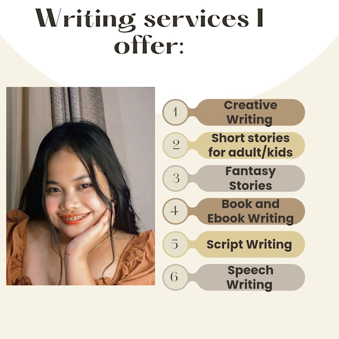 Be your professional writer on different genre by Jaquelynfalceso | Fiverr