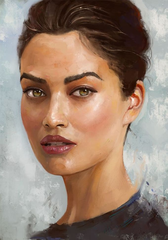 Do realistic self portrait oil painting, smudge panting art by ...