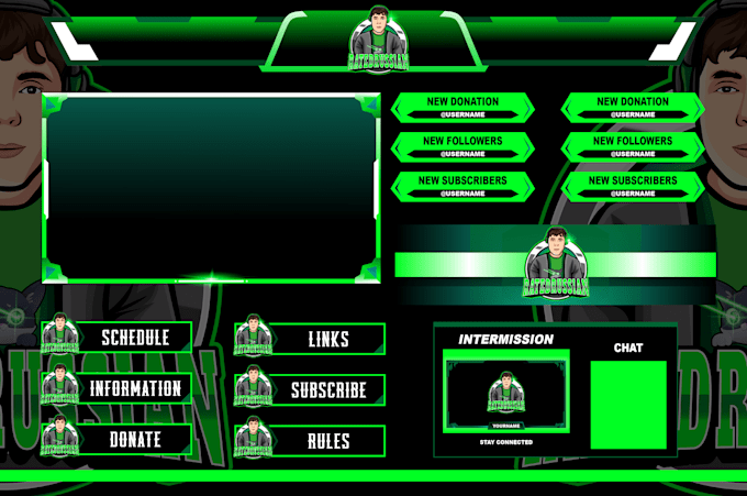 Design vtuber stream overlay or anime twitch youtube by Princeghalib483 ...