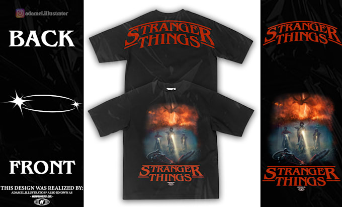 Create a custom stranger things streetwear design shirt by H0peness ...