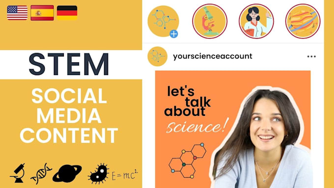 Create stem social media content by Andreastephany | Fiverr
