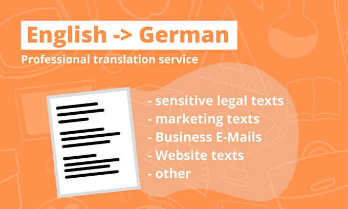 Translate your english text into german professionally by Max_fabian ...