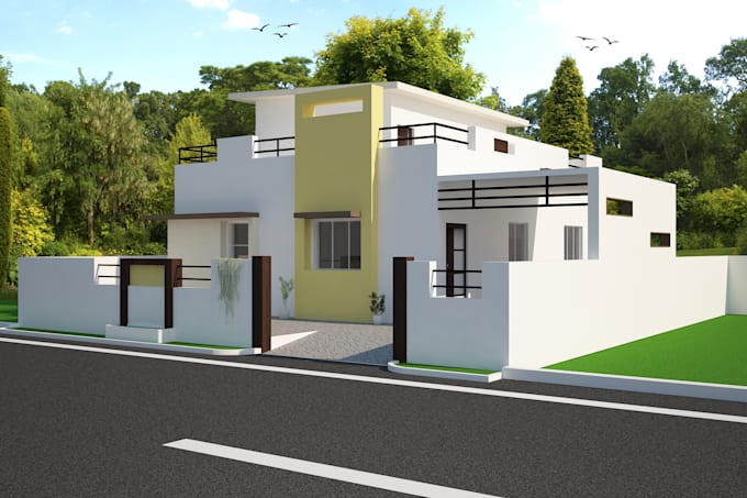 Draw an elevation of any building front view side view of any building ...