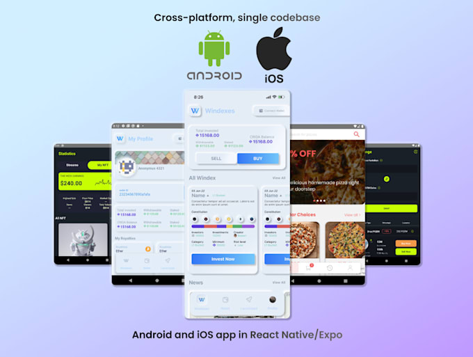 Create ios and android apps with react native and expo by Amaru333 | Fiverr