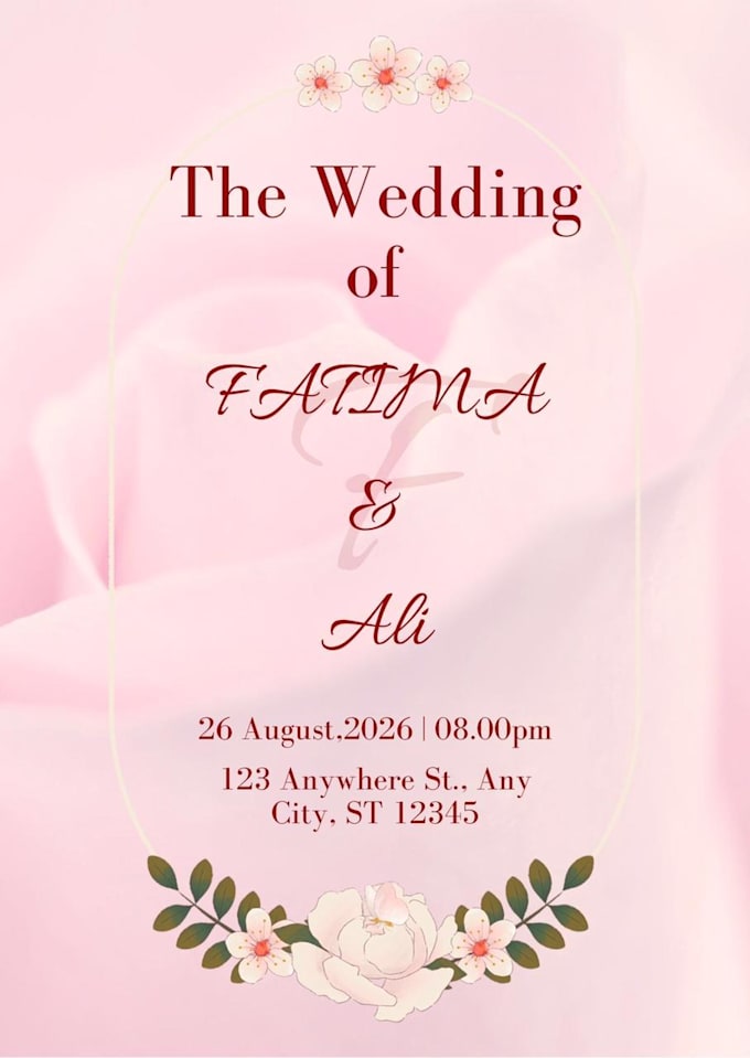 Design modern, aesthetic invitation cards by Mishal_here | Fiverr