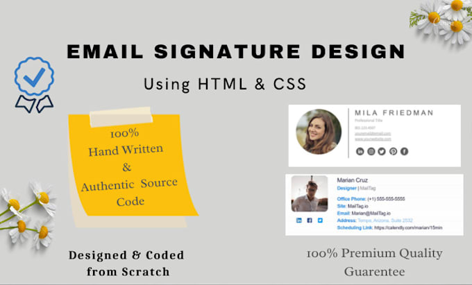 Create your email signature design in html by Aiman_jawad | Fiverr
