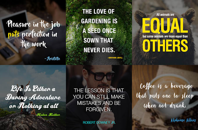 Design 2 high resolution quote graphics by Dieordigg | Fiverr