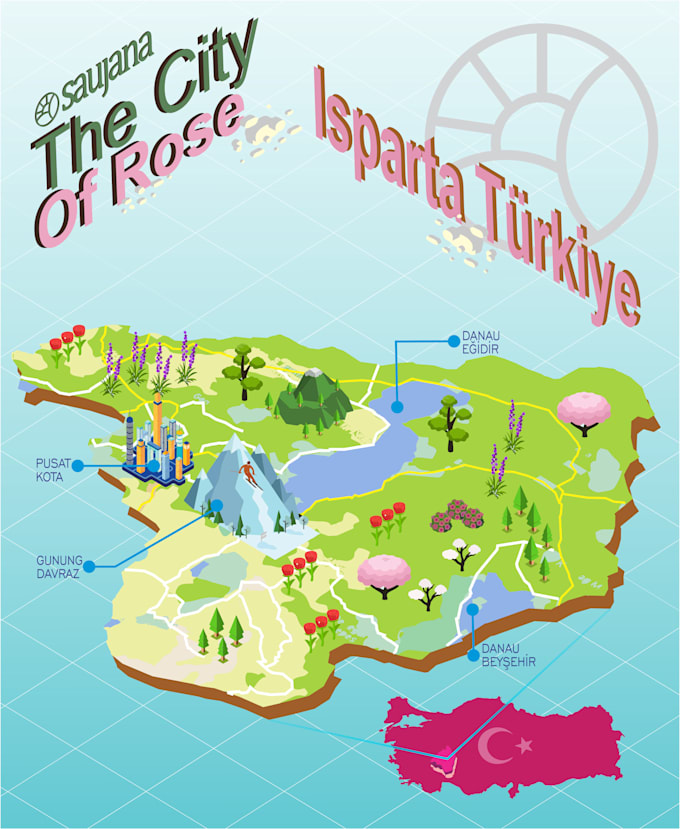 Make an isometric map that describes your real area by Miftahulpurnama ...