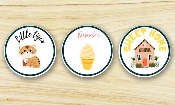 Create premium sticker badges for merchandise or accessories by ...