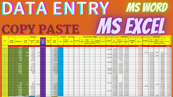 Do data entry in ms office applications by Imran2265 | Fiverr