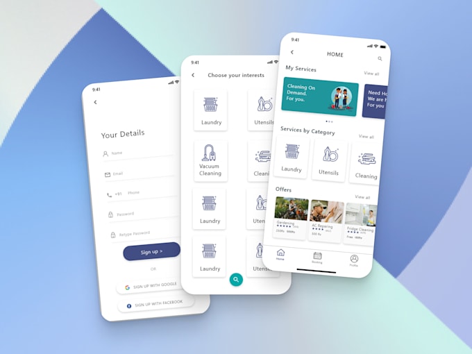 Design professional ui ux app design by Puredesignxd | Fiverr