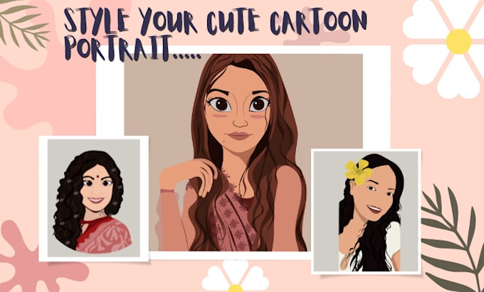 Design printable custom cartoon portraits for you by Ygallery17 | Fiverr