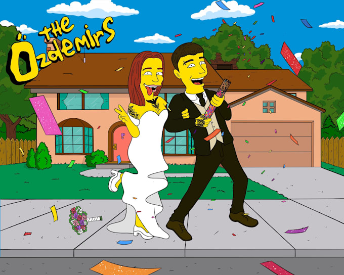 Do the simpsons fan art by Artpsyches | Fiverr