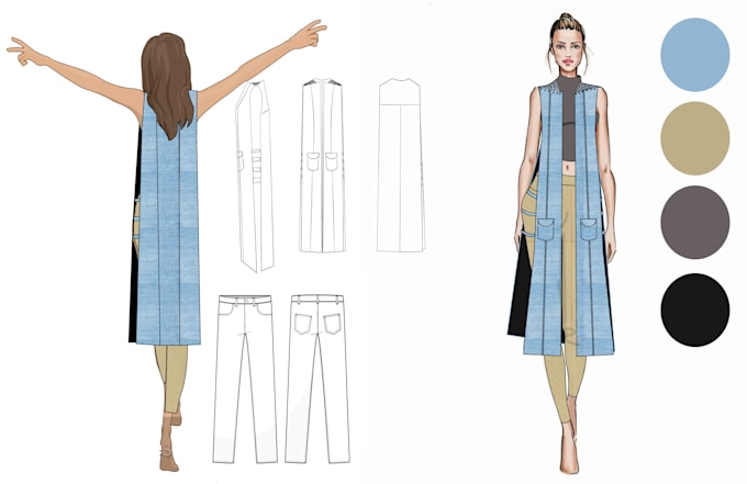 Draw professional fashion illustrations for you by Maraimkarim | Fiverr