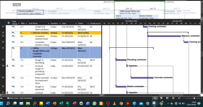 Make a gantt chart and wbs in microsoft project by Ceekeandrae | Fiverr