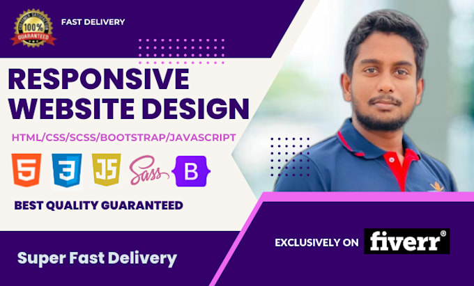 Build modern responsive website with html js bootstrap 5 by Codertocode ...