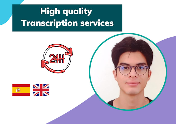 Transcribe audio and video in english and spanish by Luisarteaga98 | Fiverr