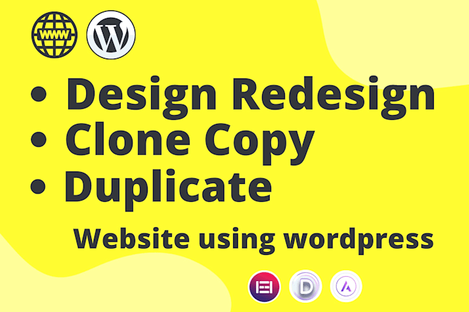 Redesign clone copy duplicate wordpress website using divi elementor pro astra by Web_rashed_4u ...
