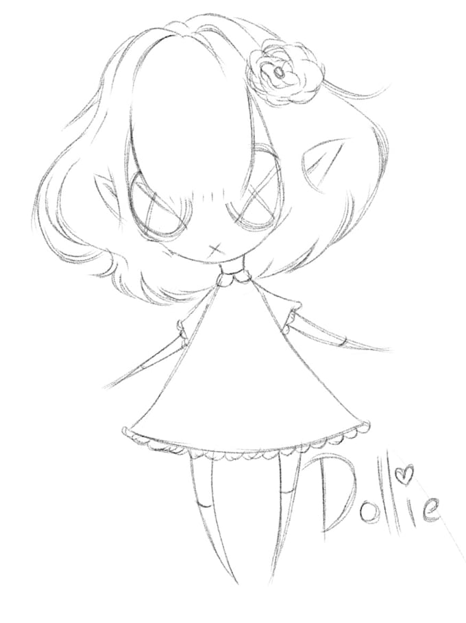 Draw a cute chibi doll commission by Mindlessdollie | Fiverr