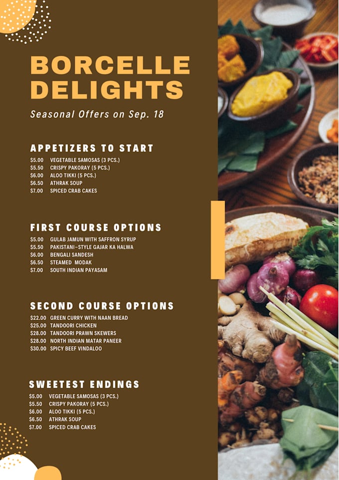 Design professional food menu, restaurant menu or price list by ...