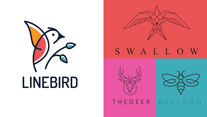 Design simple, unique, abstract line art logo by Ridaelbadi | Fiverr