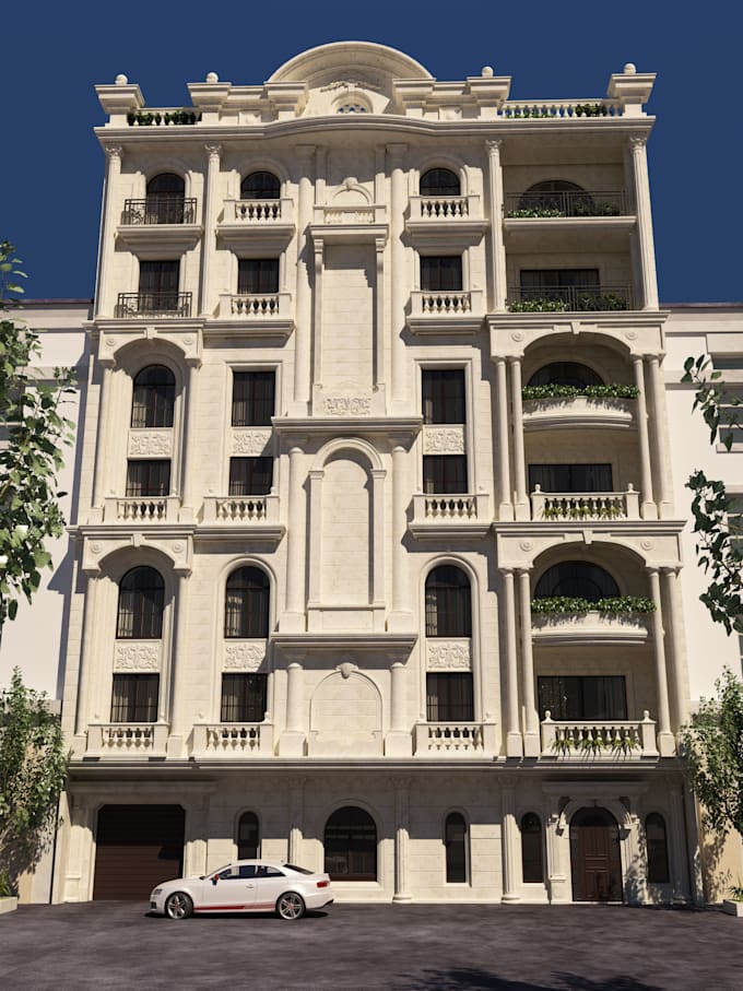 Classic facade design and modeling by Marshall6970 | Fiverr