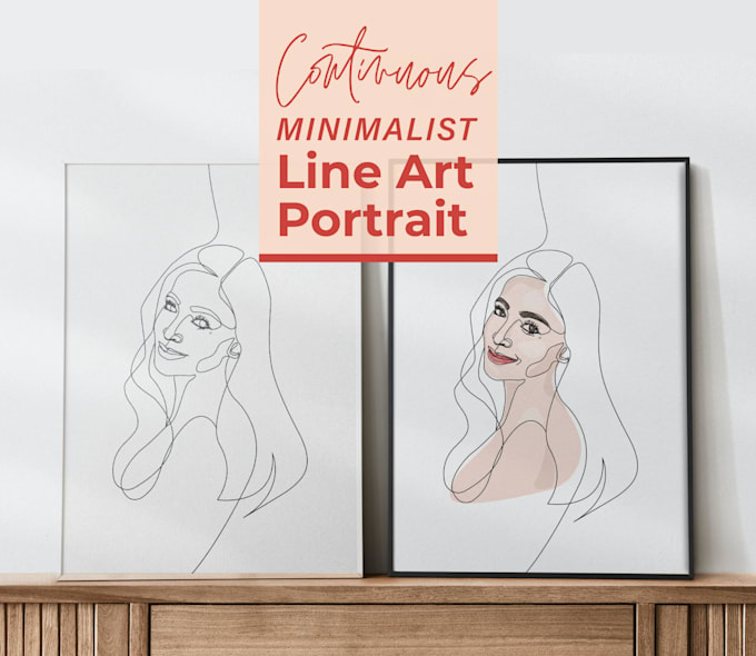 Create a line art portrait with the same day to 1 day turnaround by ...