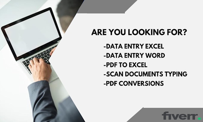 Do data entry excel, word, database editing by Erollpacios | Fiverr