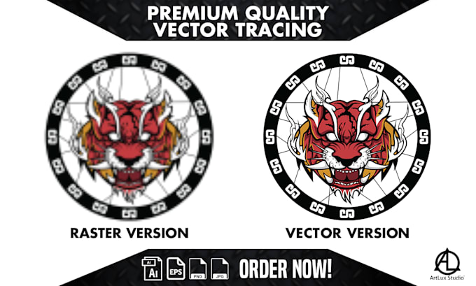 Do vector tracing raster logo, image file and redraw by Artluxstudio ...