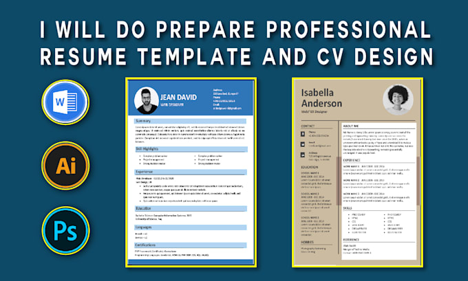 Prepare professional resume template and cv design by Shahadat257 | Fiverr