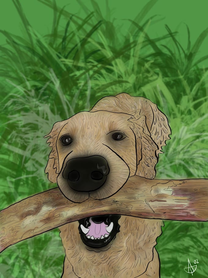 Create a line art portrait based on a reference photo by Tuftal24 | Fiverr