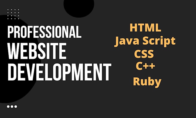 Develop a website with html css javascript c and ruby by Hamza3636 | Fiverr