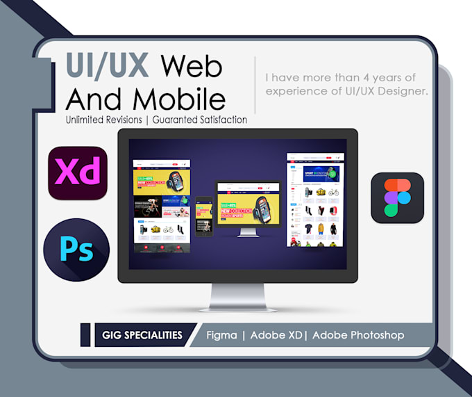 Create ui ux design on psd, adobe xd and figma by Mshahab64 | Fiverr