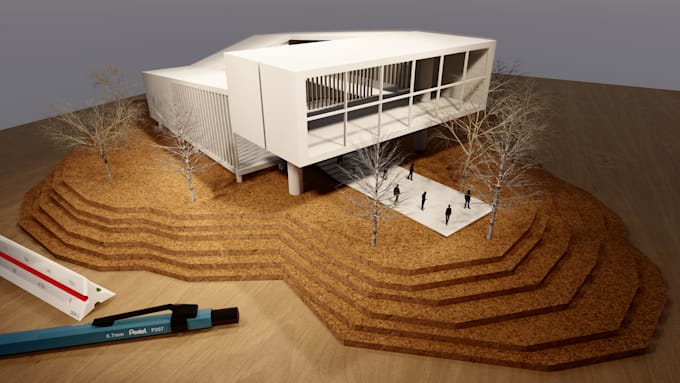 Create maquette model render of your architecture proyect by ...