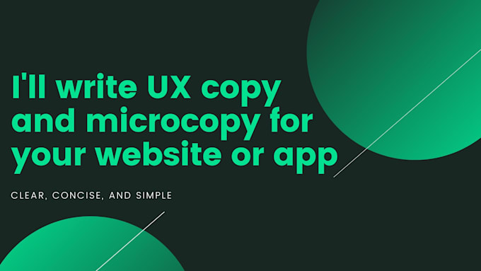 Write ux copy and microcopy for your website or app by Emonworks1 | Fiverr