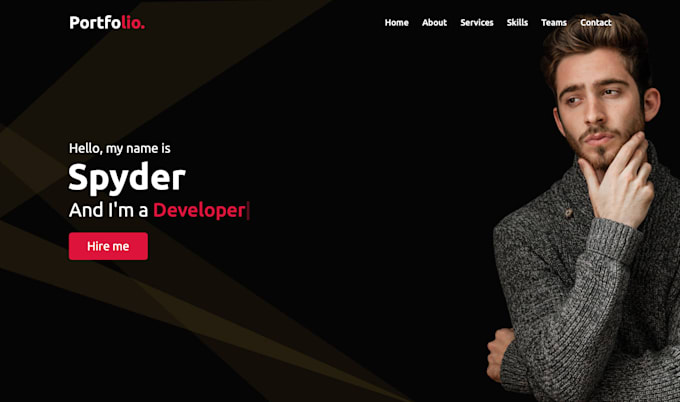 Create a responsive portfolio website using html, css by Spyder1010 ...