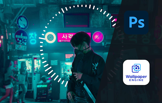 Photoshop you a wallpaper and add effects on wallpaper engine by Hell ...