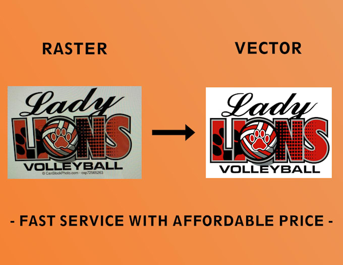 Convert your raster image into vector format by Visualshub2 | Fiverr