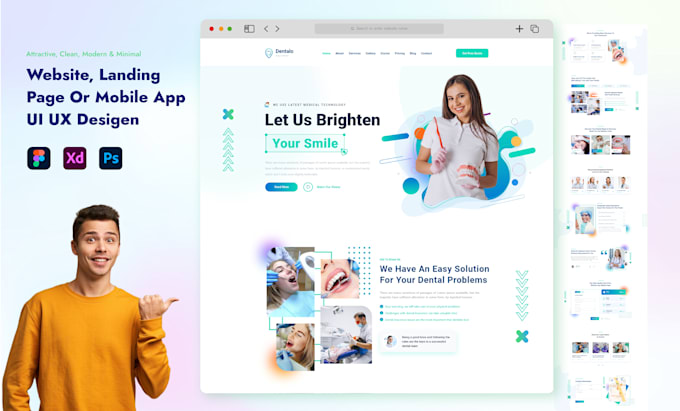 Unique website landing page ui ux design for your business by Siamtt ...