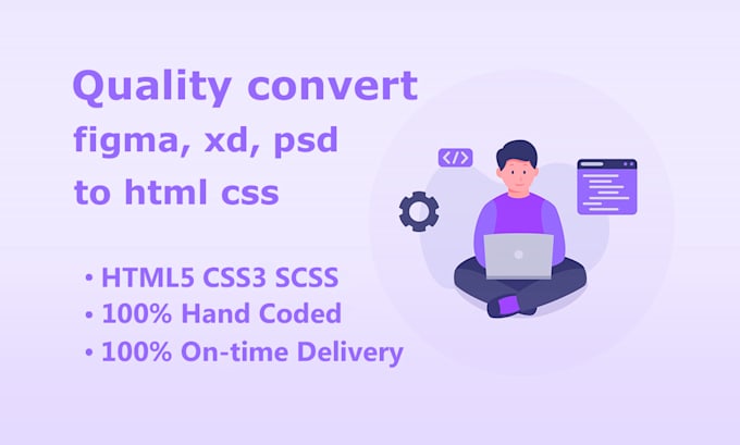 Make a quality convert figma, xd, psd to html css by Yegor_kazak | Fiverr