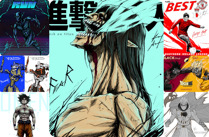 Design poster artwork in drawing style by Krlart | Fiverr