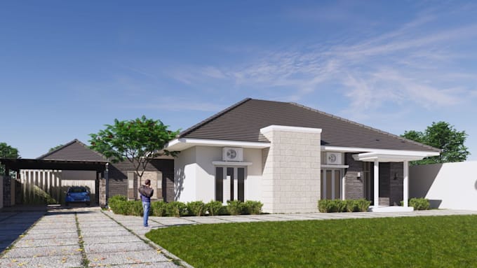 Do fast realistic exterior rendering using enscape by Bayubayu160 | Fiverr